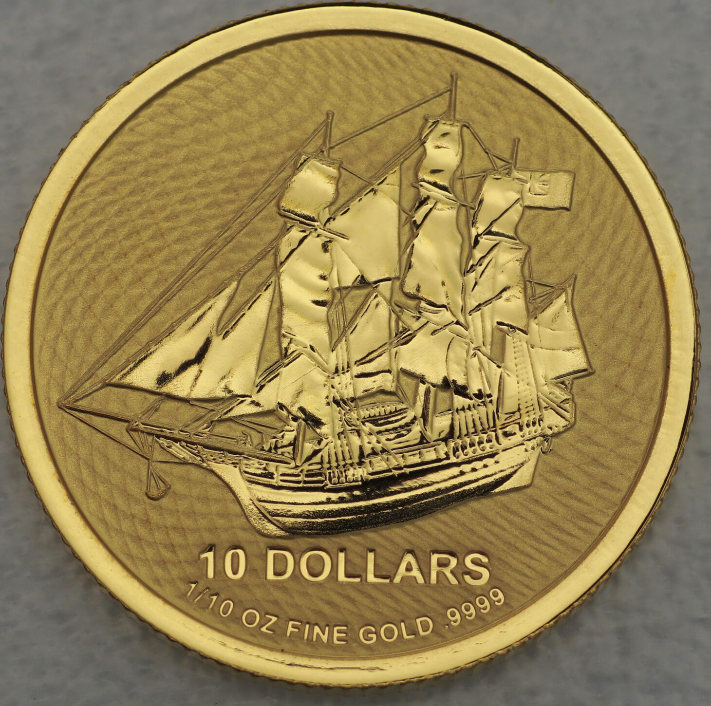 Cook Islands 10 Dollar 2021 Bounty New Generation 1/10 oz Goldcoin ...