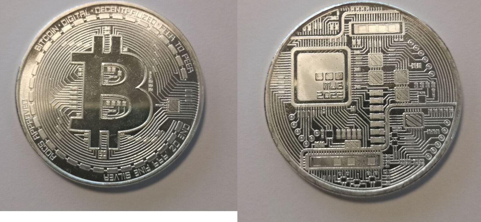 Bitcoin 1 oz Silbermünze 999 Krypto | MA-Shops