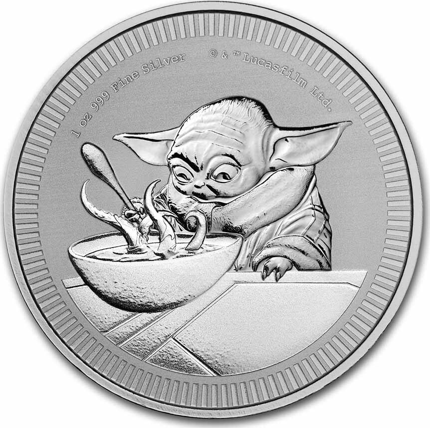 New Zealand Mint 2 Dollar Niue Star Wars™ Baby Yoda 2022 $2 1oz 999 ...
