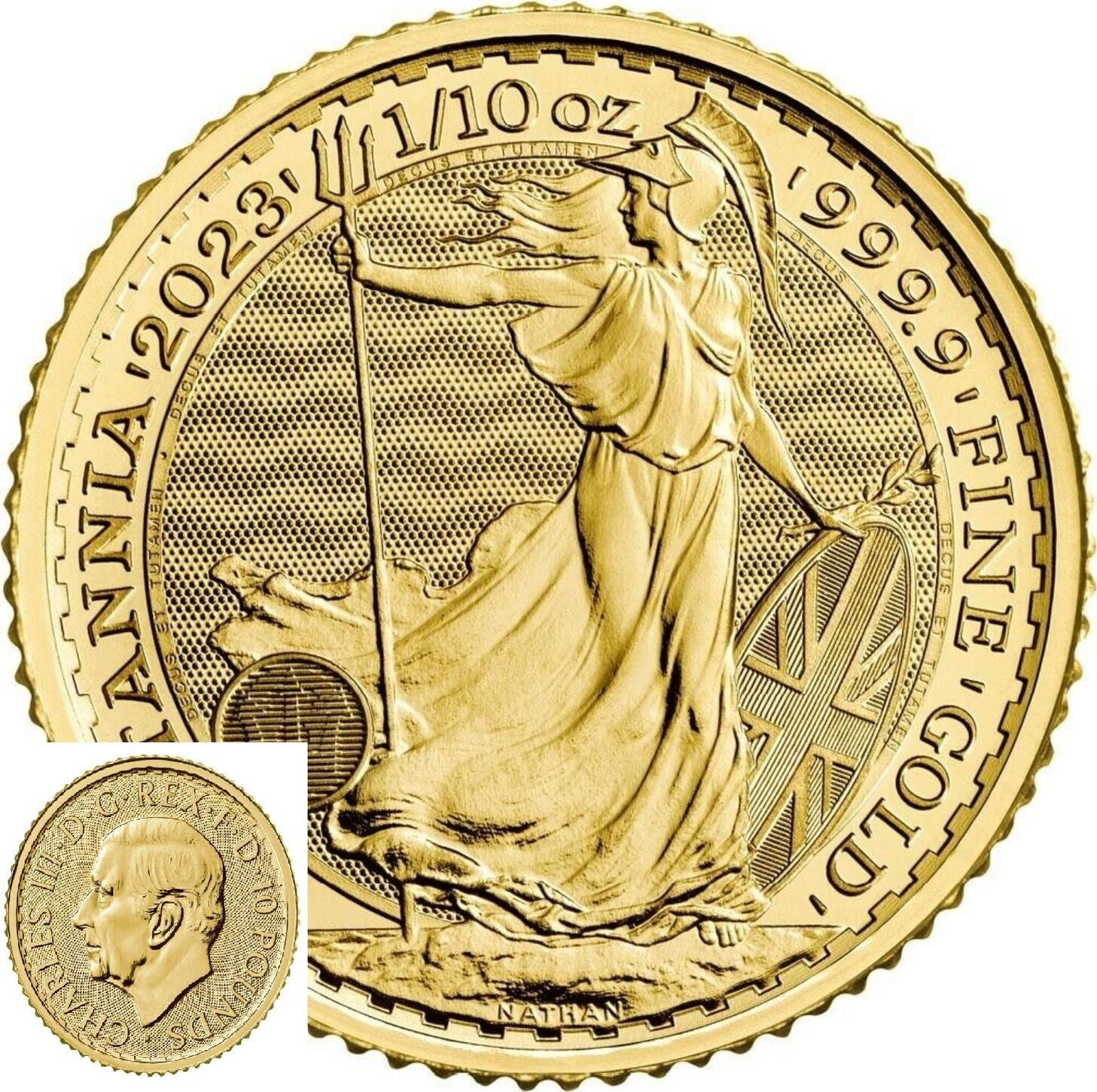 Großbritannien 10 Pound Royal Mint Great Britain Britannia Charles 2023 ...