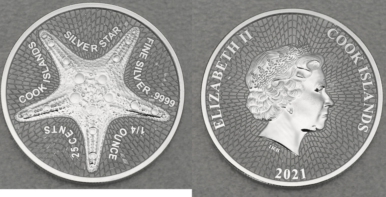 Cookinseln 25 Cents Cook Islands Starfish Silver Star 2021 1/4 oz 999 ...