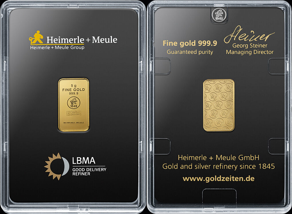 Deutschland 2024 Heimerle & Meule UnityBar Gold Gold Bar 999.9 Fine ...