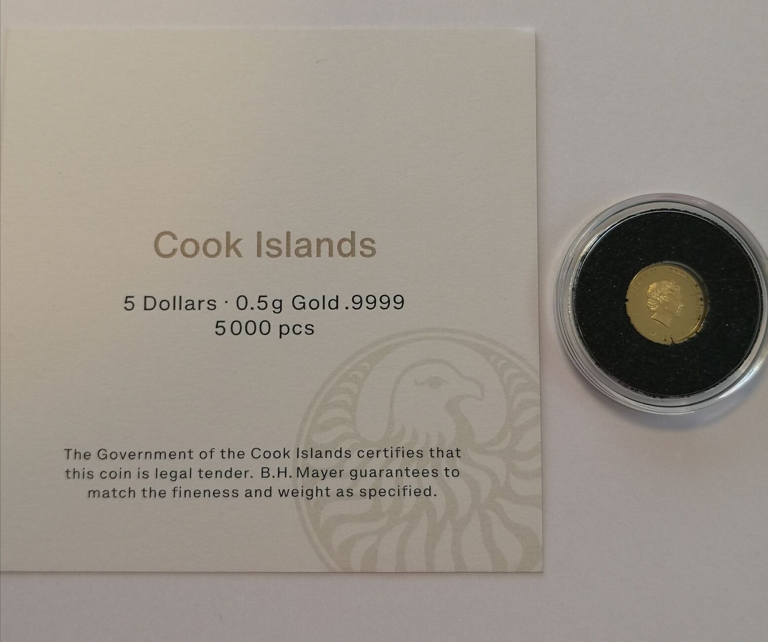 Cook Inseln 5 Dollar Cook Islands Mont-Saint-Michel 2023 0,5g Gold ...