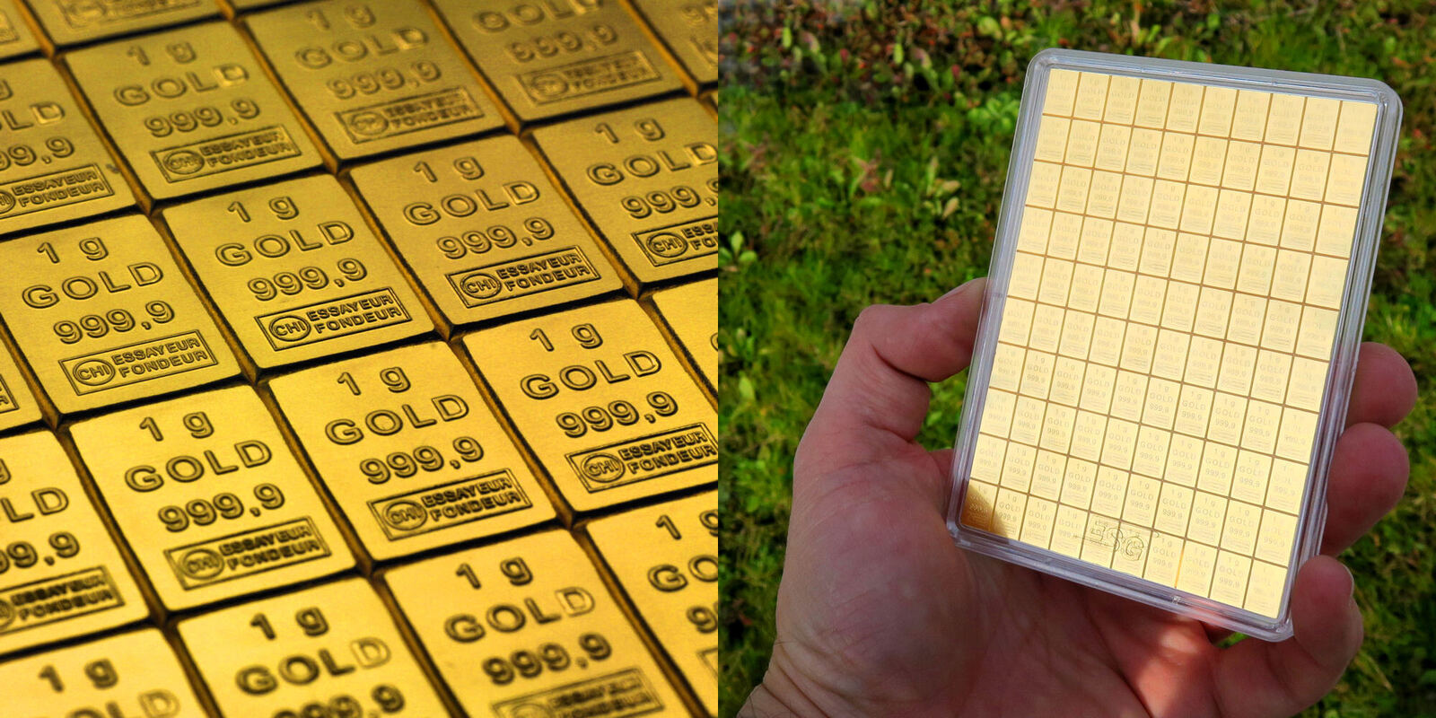 Deutschland 2023 Valcambi Gold Gold Bar 1 gram CombiBar 999.9 fine gold ...