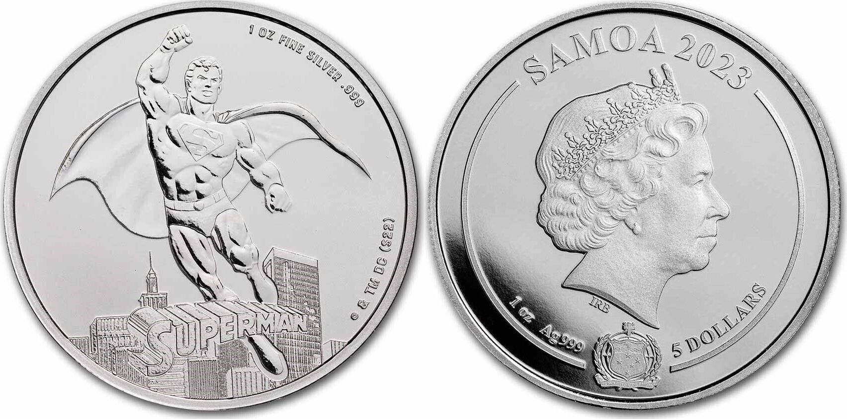 5 Dollars 2023 Samoa Superman DC Comics™ Silver Coin (3) 1 oz 999 ...
