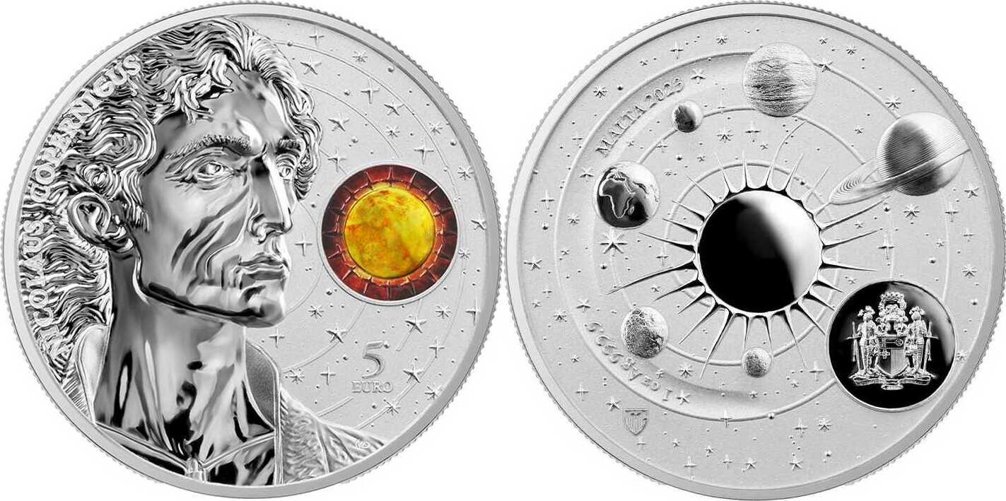 2023 Malta Copernicus Silver Coin 1 oz Silver 999 5 Euro Silver ...