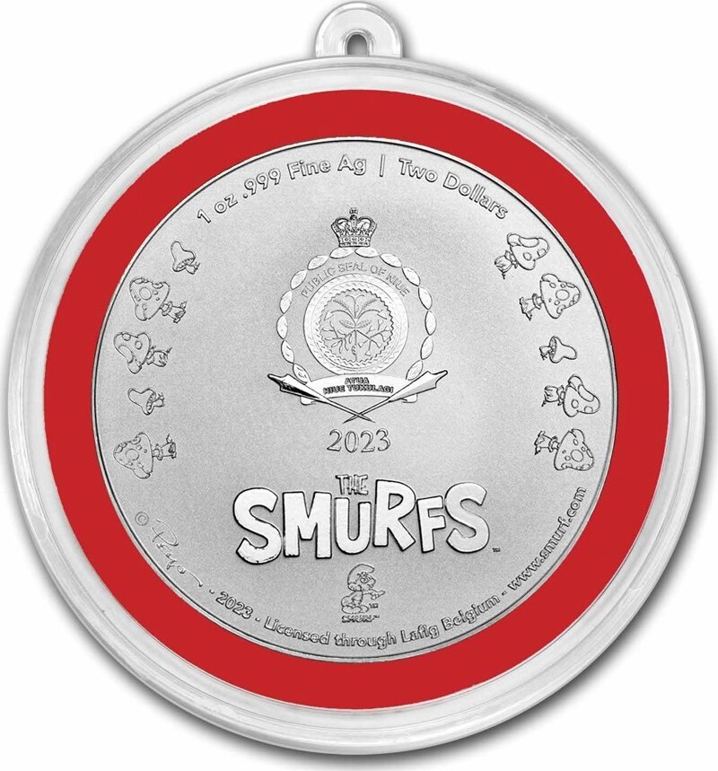 Niue Silver coin The Smurfs 2023 1 oz Christmas decorations tree ...