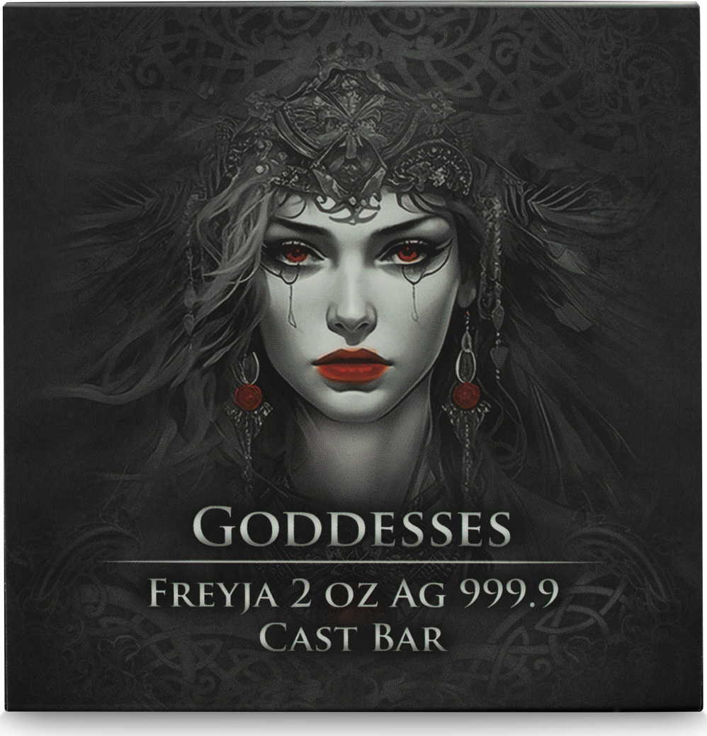 Polen Freya Silver Bar (1st) 2 oz Goddess Cast Ingot Silver Germania ...