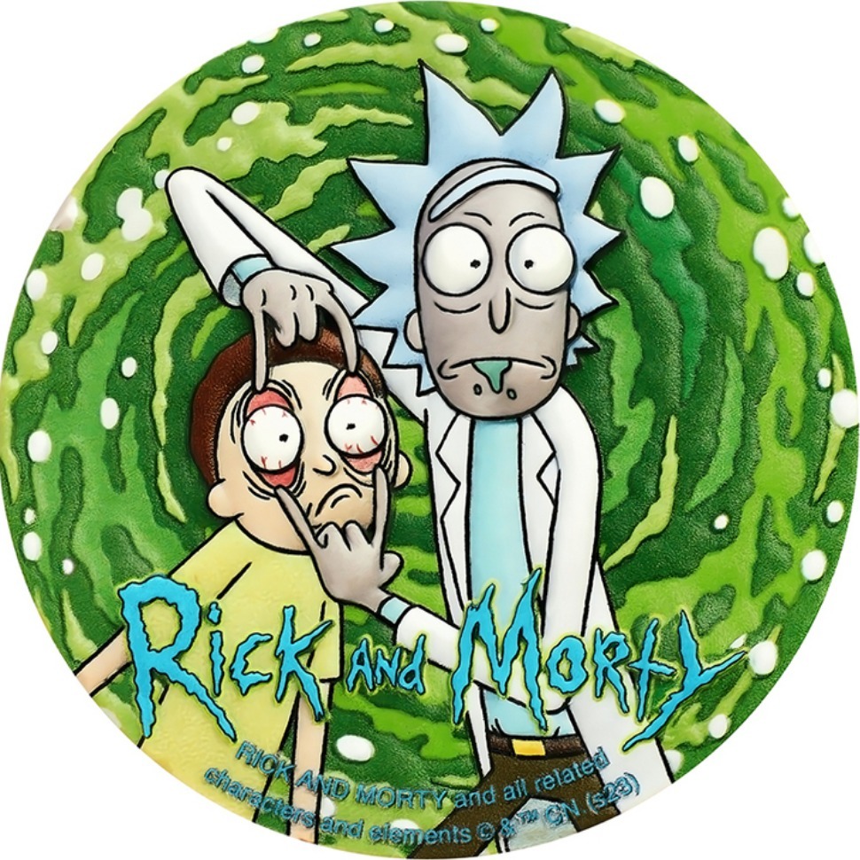 5 Dollar 2 oz silver coin 999 2023 Niue - Rick and Morty Uncirculated ...