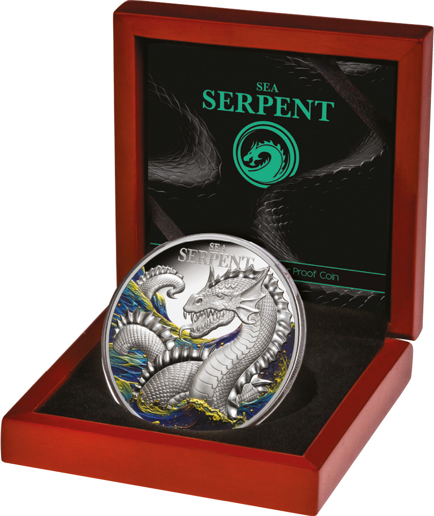 Niue 5 Dollar Silver coin 2oz 2024 - Mythical Creatures (3rd) - The Sea ...