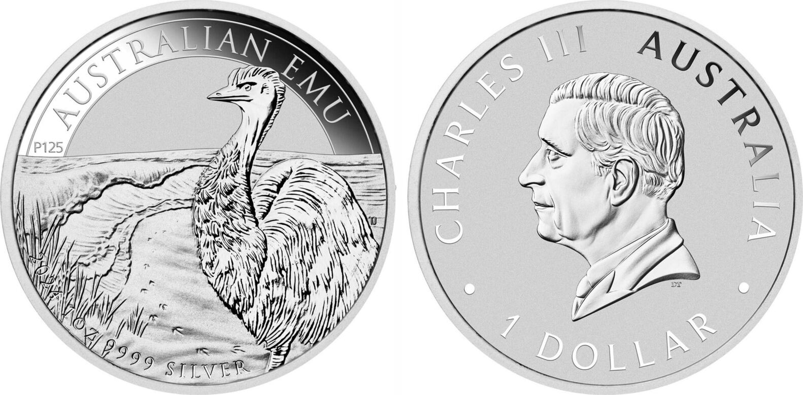 Australien Silver Coin Emu 2024 1oz Australian Emu Australia 999.9 ...