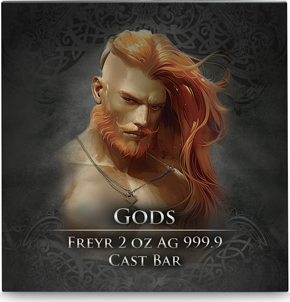 Polen Silver Bar Freyr 2 oz Gods Gods Cast Bar Silver Germania Mint Bar ...