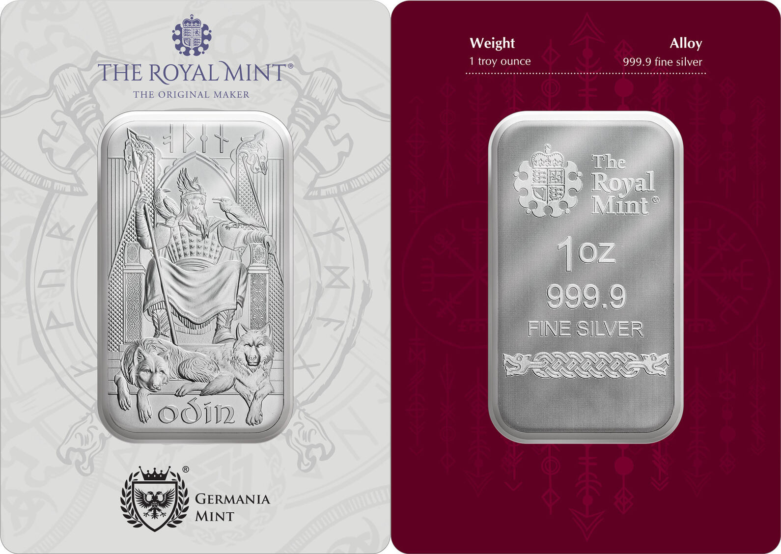 Großbritannien 2024 Silver bar 1 oz Norse Gods - Odin - The Royal Mint ...