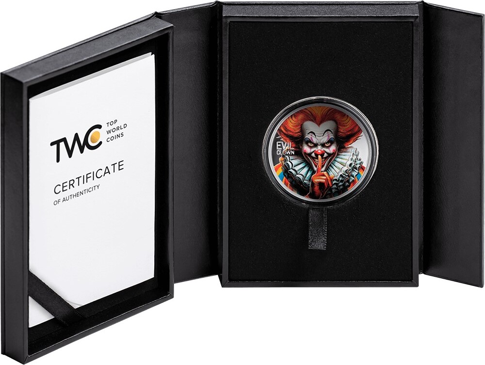 Kamerun 1000 Francs Silver coin 1 oz Urban Legends Evil Clown 2025 ...