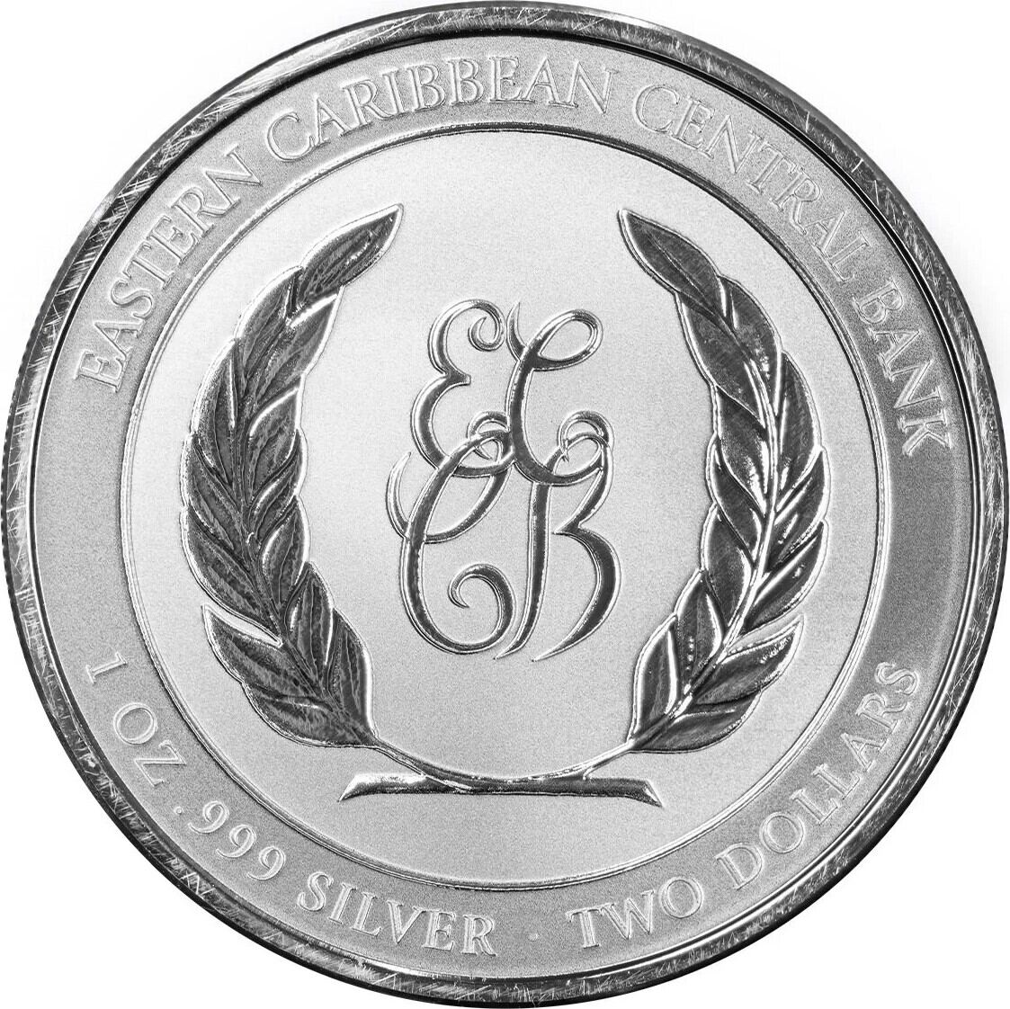 Karibik Inseln 2 Dollar Silver coin 1oz Eastern Caribbean EC8 Grenada ...