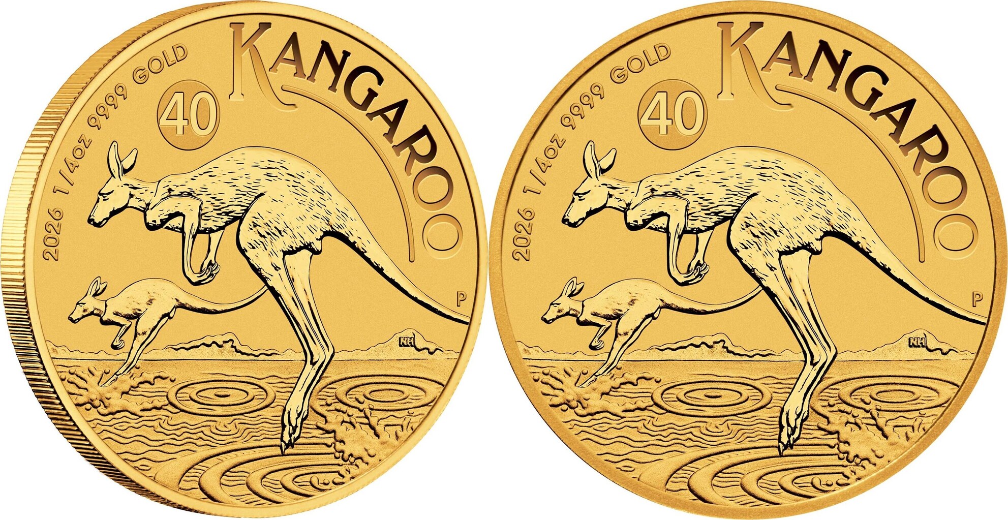 Australien 25 AUD Gold coin 1/4 oz Kangaroo 40 years 2026 Australia ...