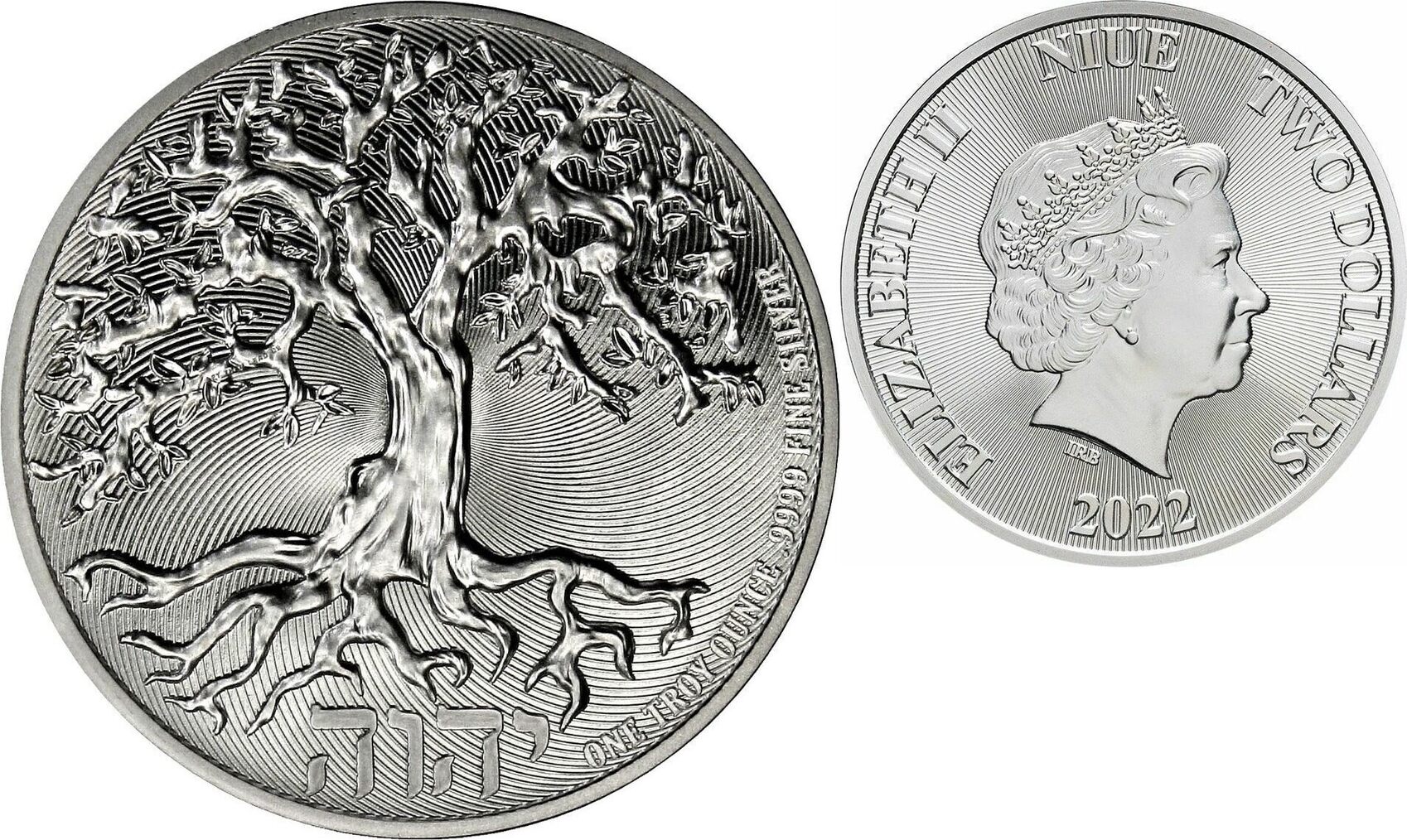 Niue 2 Dollar 2022 Tree of Life 1 oz 999 Silver Coin Brilliant ...