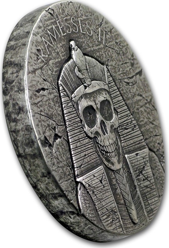 Tschad 1000 Francs Republic of Chad Ramses II After Life 2 oz Silver ...