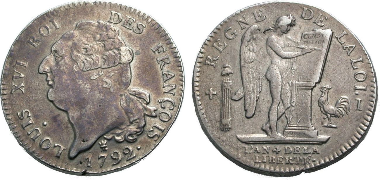 FRANKREICH Ecu 1792 I Constitution VF | MA-Shops
