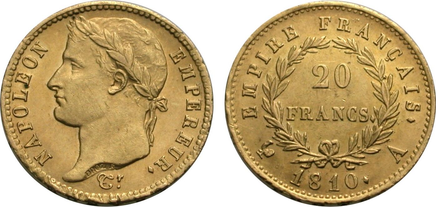 FRANKREICH 20 Francs 1810 A Napoleon I. AU | MA-Shops