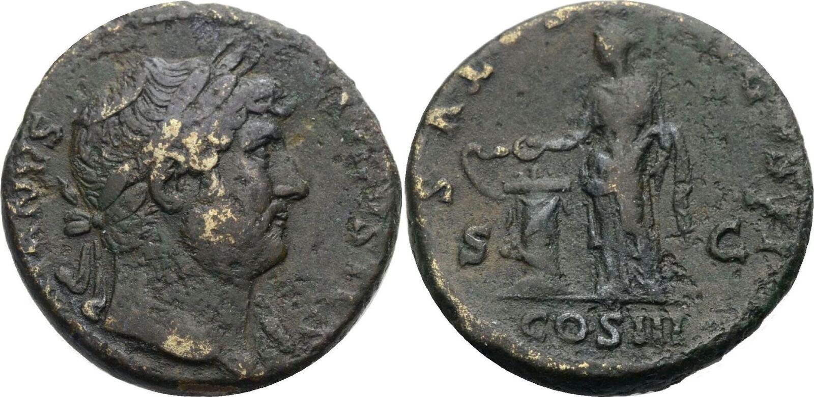 HADRIAN AS 124-127 Salus VF | MA-Shops