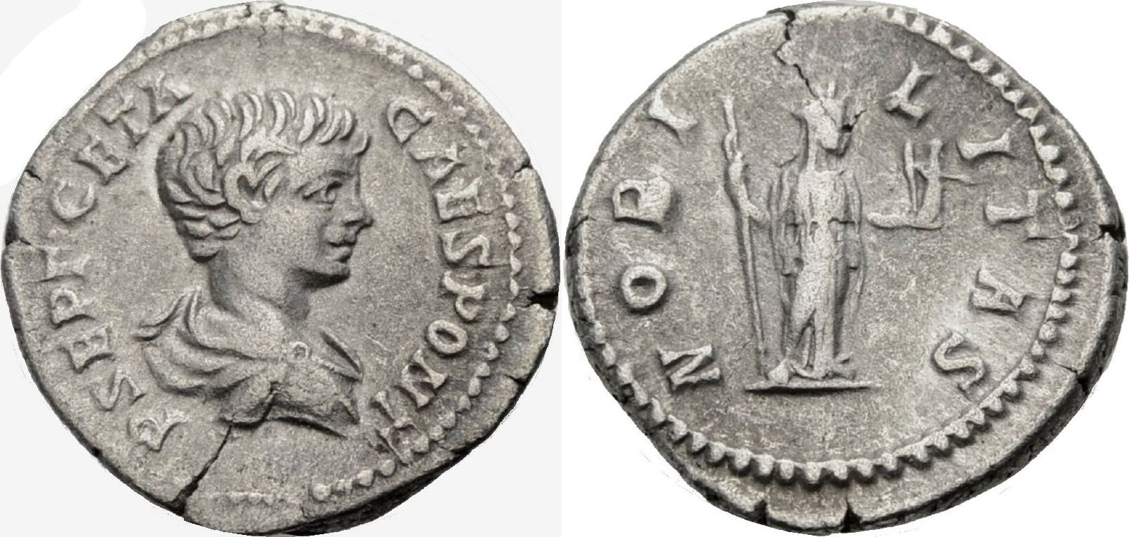 GETA CAESAR Denar 200-202 Rv. Nobilitas VF | MA-Shops