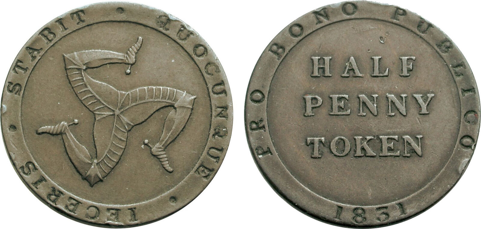 ISLE OF MAN Halfpenny 1831 EF | MA-Shops