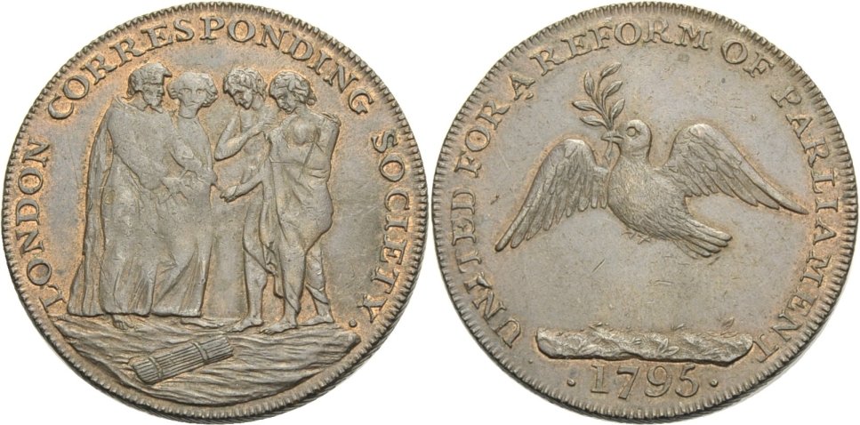 BRITISCHE TRADE TOKEN. Halfpenny. 1795 MIDDLESEX, LONDON CORRESPONDING ...