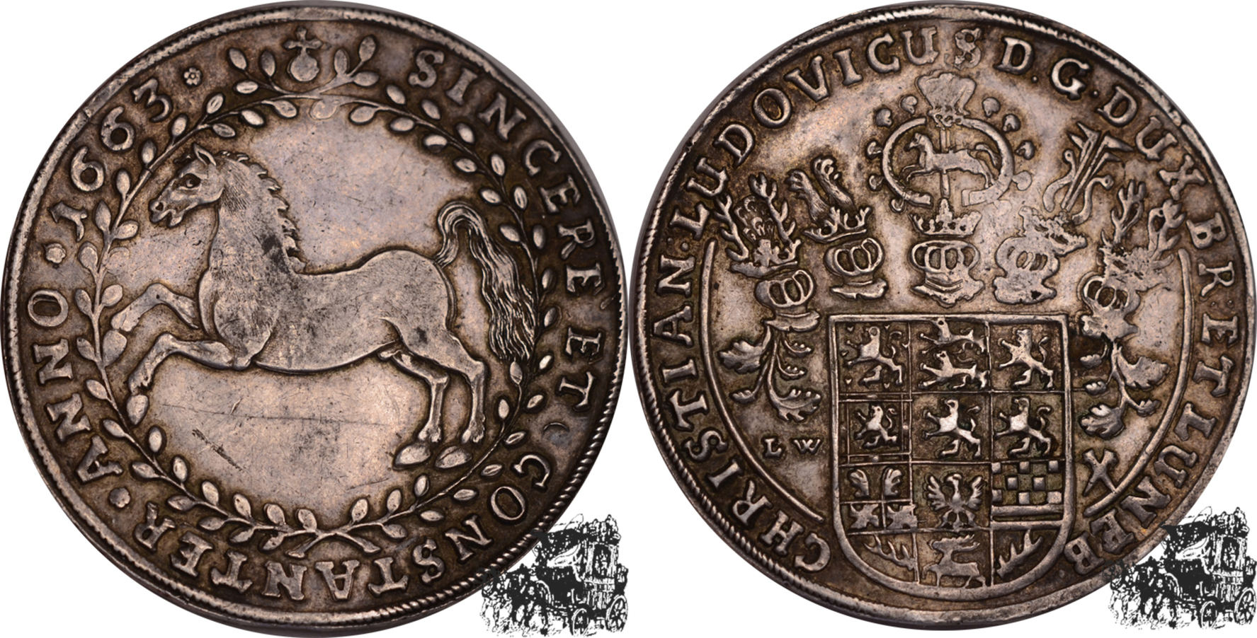 Deutschland 1 Taler 1663 LW - Braunschweig-Lüneburg-Celle vz. | MA-Shops