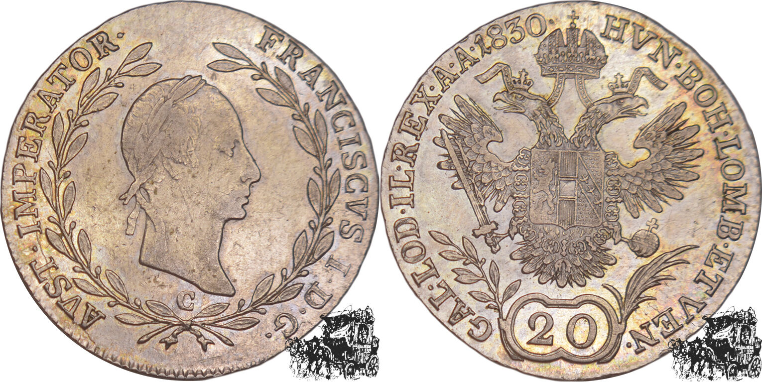 20 Kreuzer 1830 C - Österreich stplfr.-f.stplfr. | MA-Shops