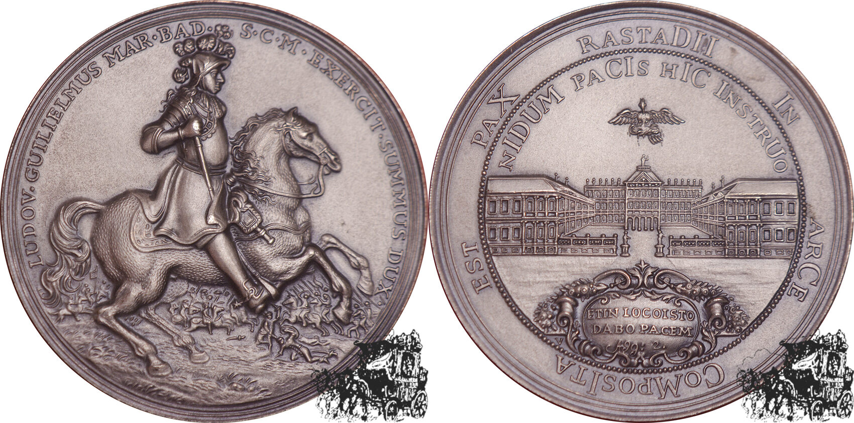 AG-Medaille Baden 1955 - Ludwig Wilhelm von Baden-Baden stplfr.-f ...