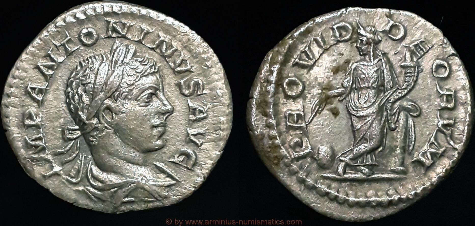 Roman Empire Denar 219-220 n. Chr. Elagabalus EF | MA-Shops