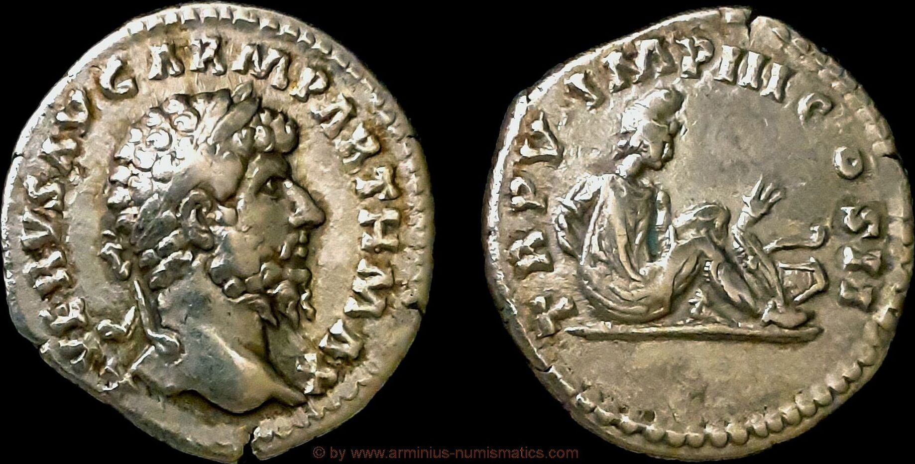 Roman Empire Denar 165 n. Chr. Lucius Verus, co-emperor with Marcus ...