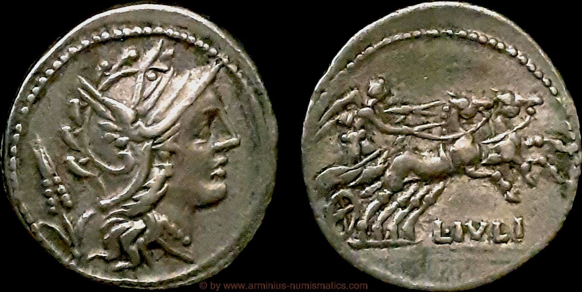 Roman Republic Denar 101 v. Chr. moneyer Lucius Julius EF | MA-Shops