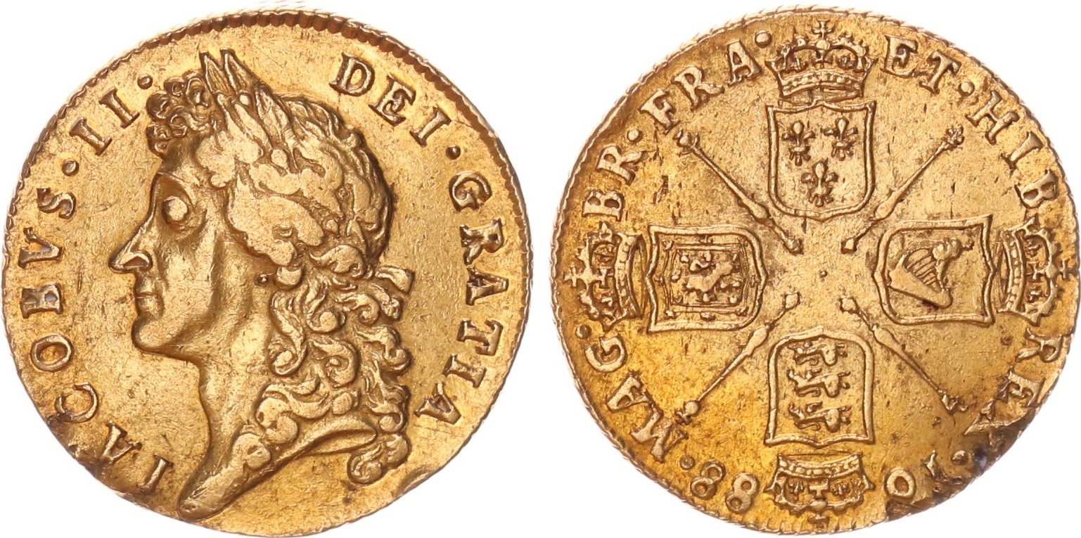 Großbritannien Guinea 1688 London James II. 1685-1688 VF-EF | MA-Shops