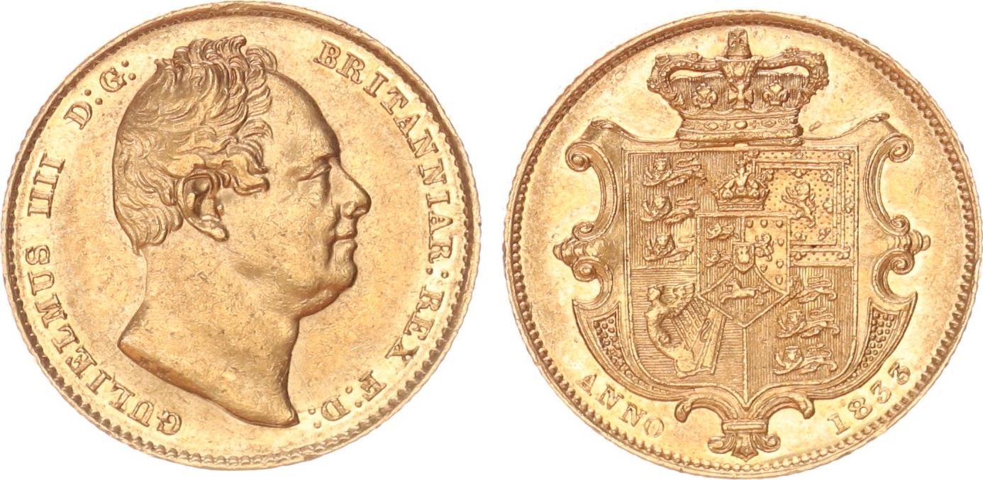 Großbritannien Sovereign 1833 London William IV. 1830-1837 EF | MA-Shops