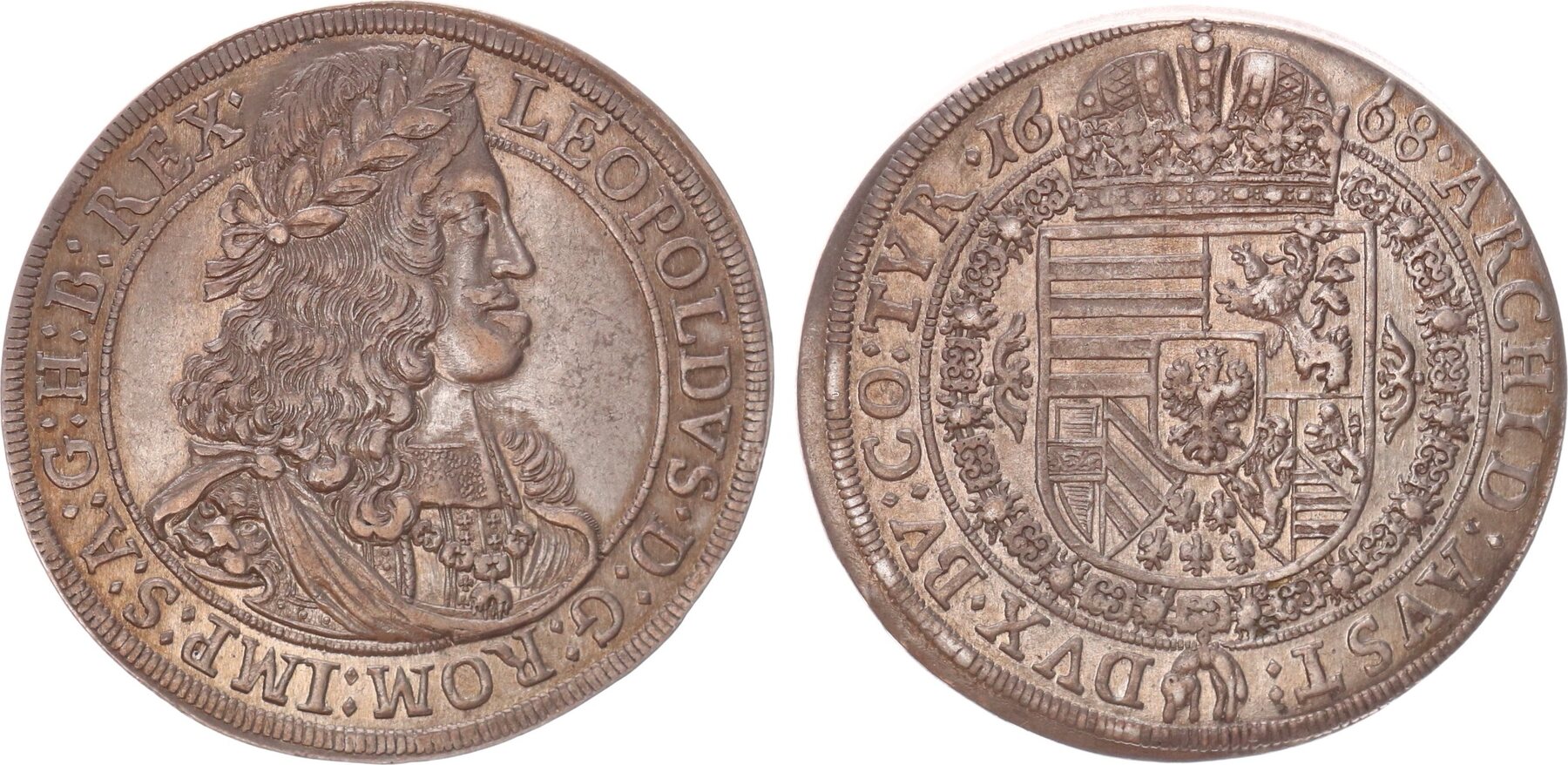 RDR Österreich Taler 1668 Leopold I. 1657-1705 EF mit schöner Patina ...