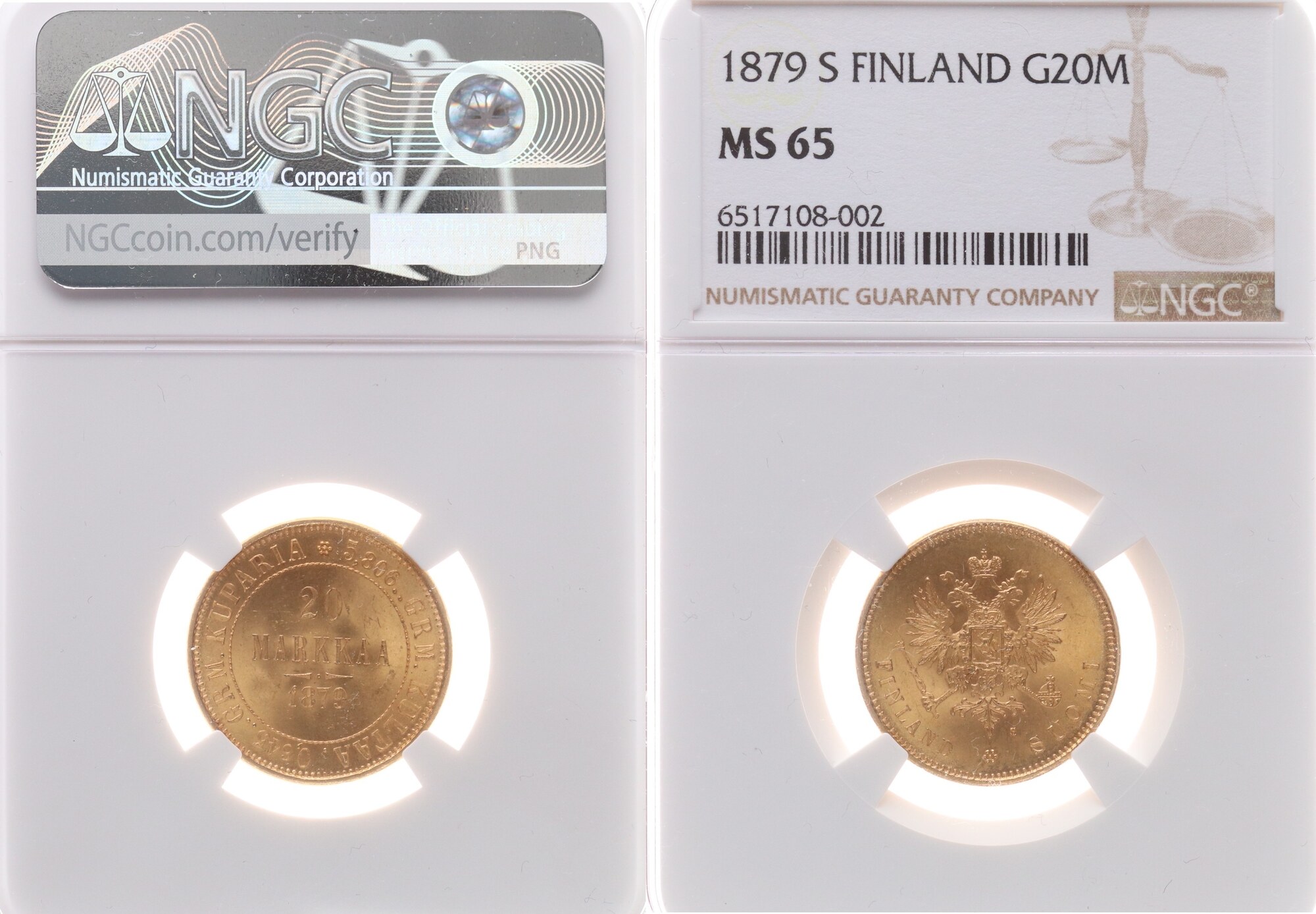 Russland 20 Markkaa 1879 Alexander II. 1855-1881 MS 65 | MA-Shops