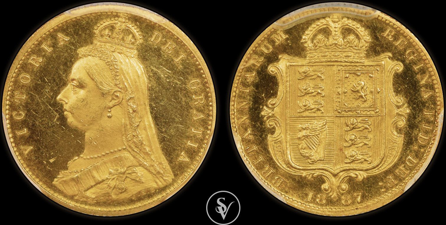 Great Britain 1/2 Sovereign 1887 Victoria Jubilee PCGS PR63+DCAM | MA-Shops