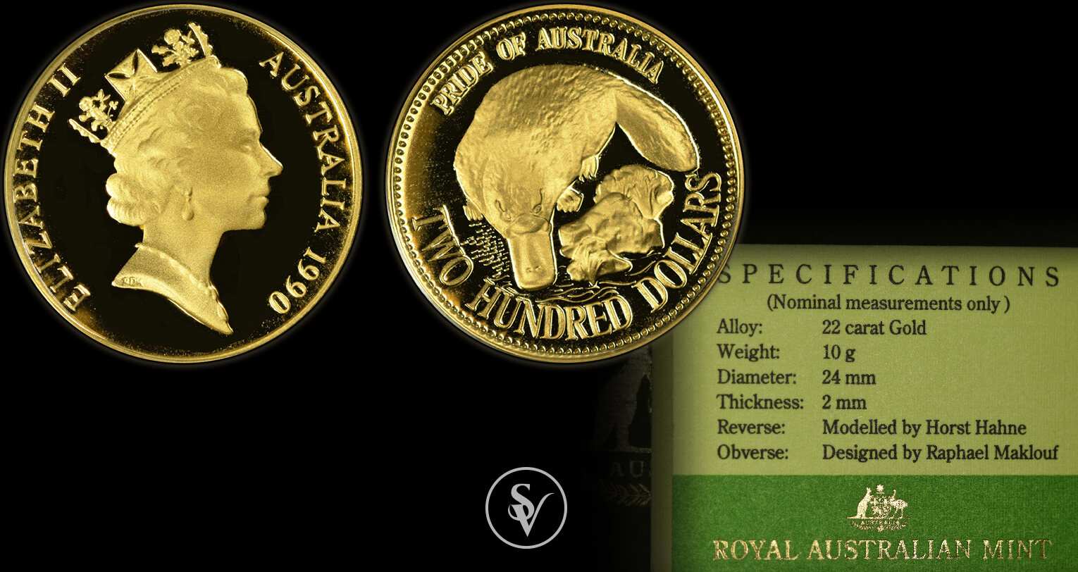 Australia 200 Dollars 1990 3rd Portrait - Platypus | MA-Shops