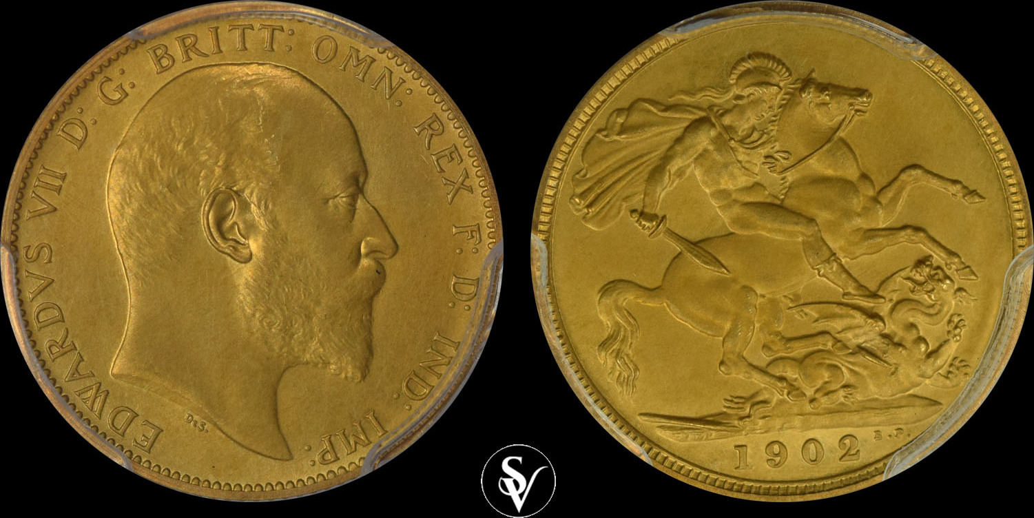 Great Britain Sovereign 1902 Matte proof Edward VII PCGS PR63 | MA-Shops