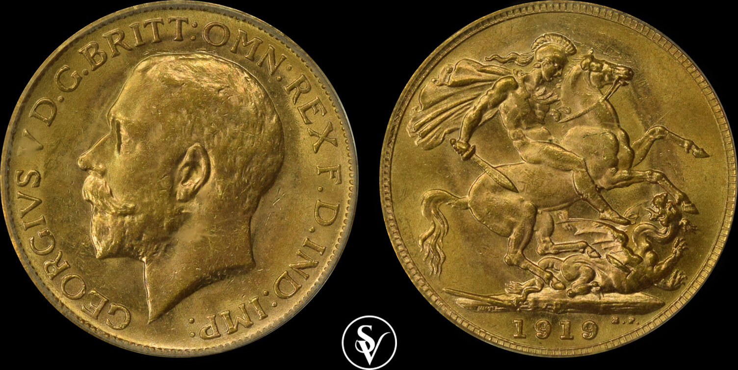 Australia sovereign 1919-P George V PCGS MS63 | MA-Shops