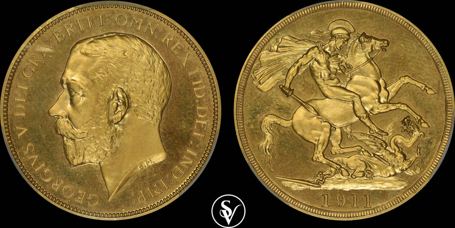Great Britain 2 Pounds 1911 GEORGE V PROOF | MA-Shops