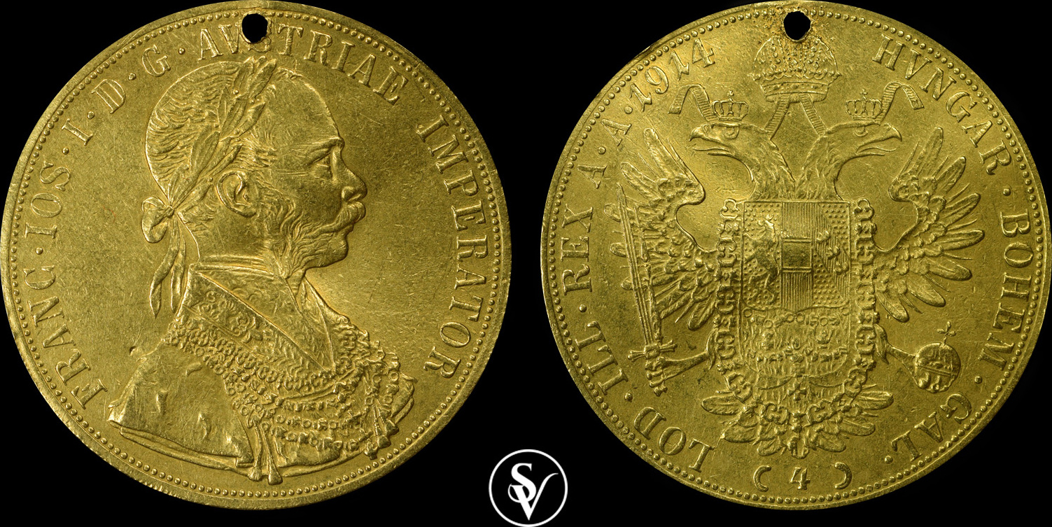 Austria 4 Ducat 1914 Franz Joseph I | MA-Shops