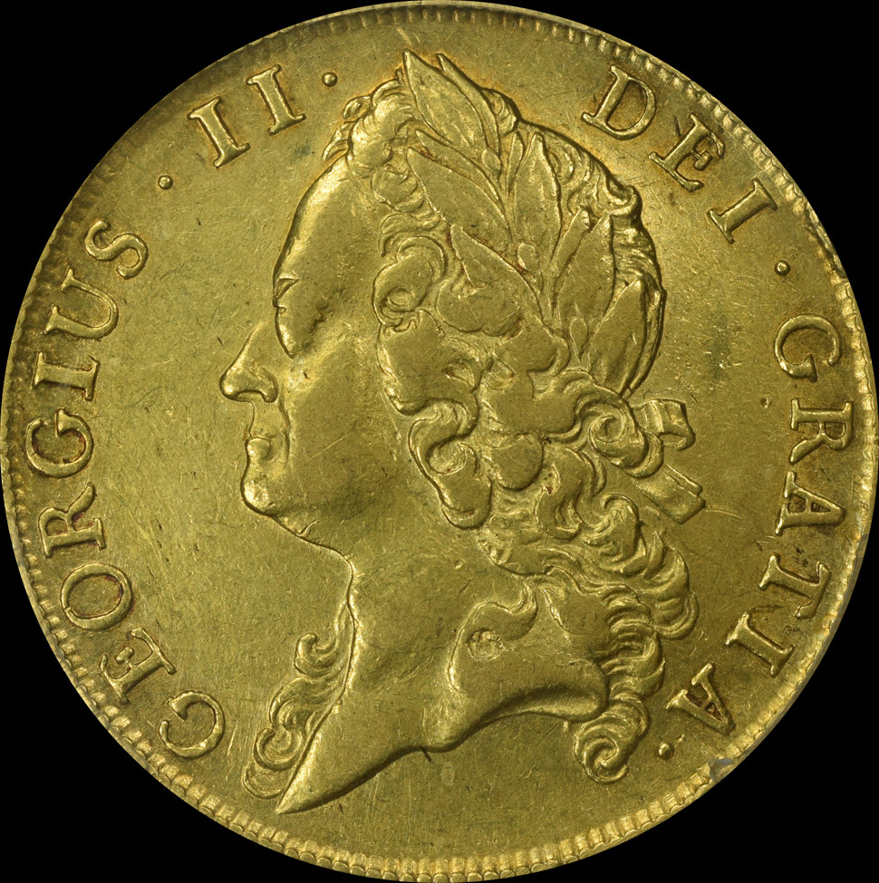 Great Britain 2 Guineas 1740/39 George II AU50 PCGS | MA-Shops