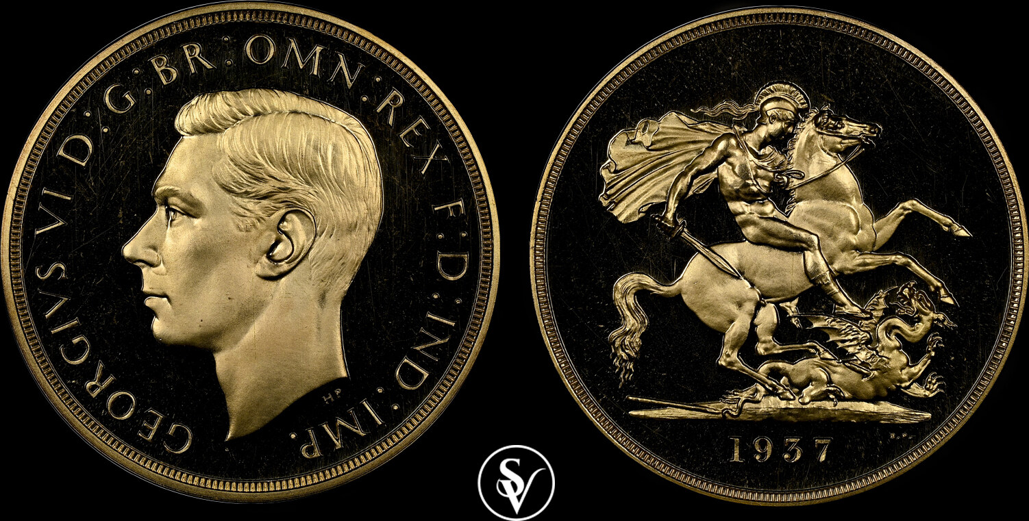 G.BRITAIN 5 pounds 1937 George VI NGC PF 65 ULTRA CAMEO | MA-Shops