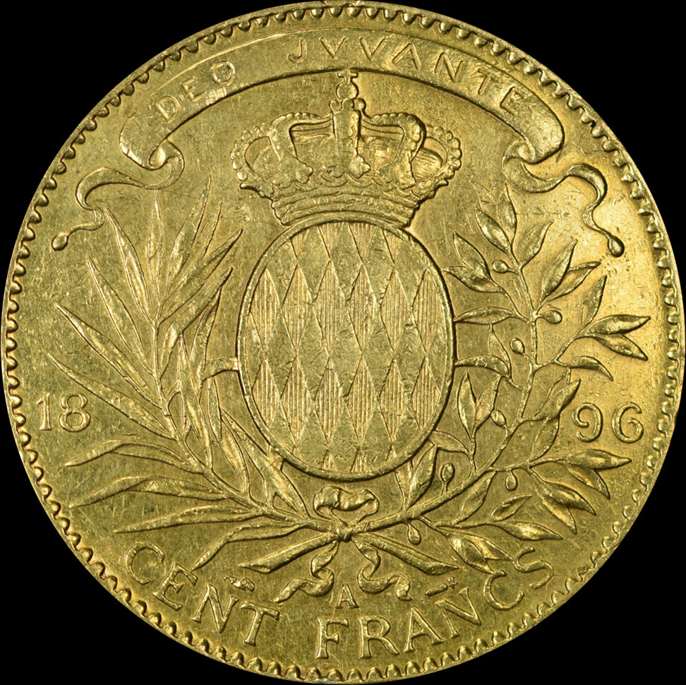 Monaco 100 Francs 1896 Albert I | MA-Shops