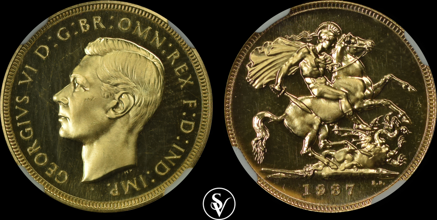 G.BRITAIN 1 sovereign 1937 George VI NGC PF 64 CAMEO | MA-Shops