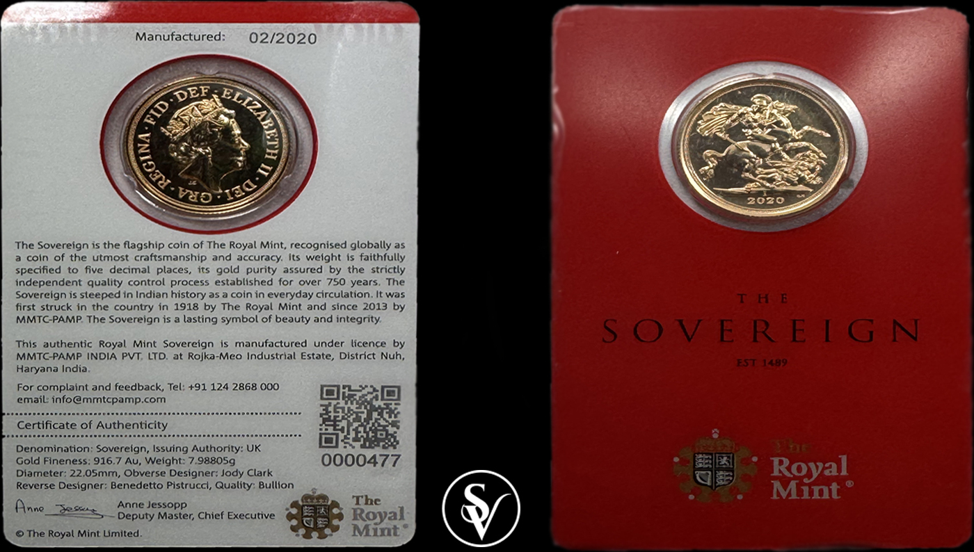 India 1 sovereign 2020 Elizabeth II | MA-Shops