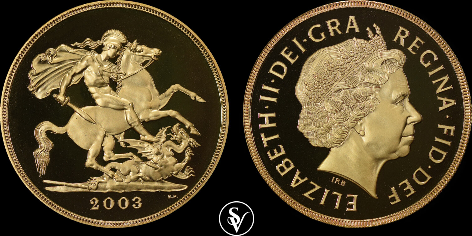 Great Britain 5 pounds 2003 Elizabeth II proof | MA-Shops